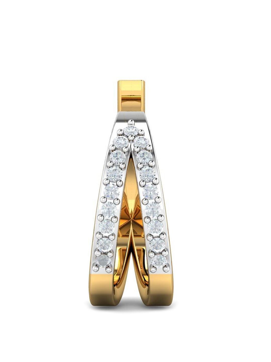 Buy KUBERBOX Alizeh 18KT Gold Diamond Studded Nose Pin 0.77 Gm ...