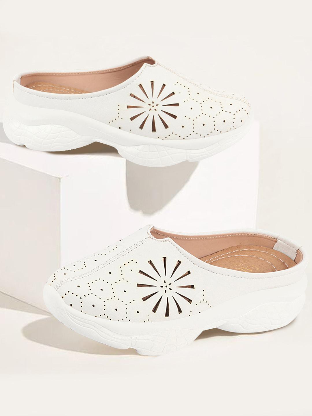 Buy FAUSTO Women Laser Cut Lightweight Clogs - Casual Shoes for Women ...