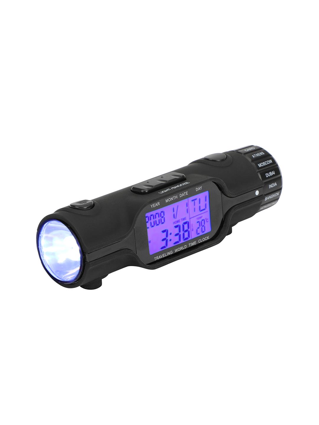 Buy SWISS MILITARY Black Travel Clock Torch - Travel Accessory for ...