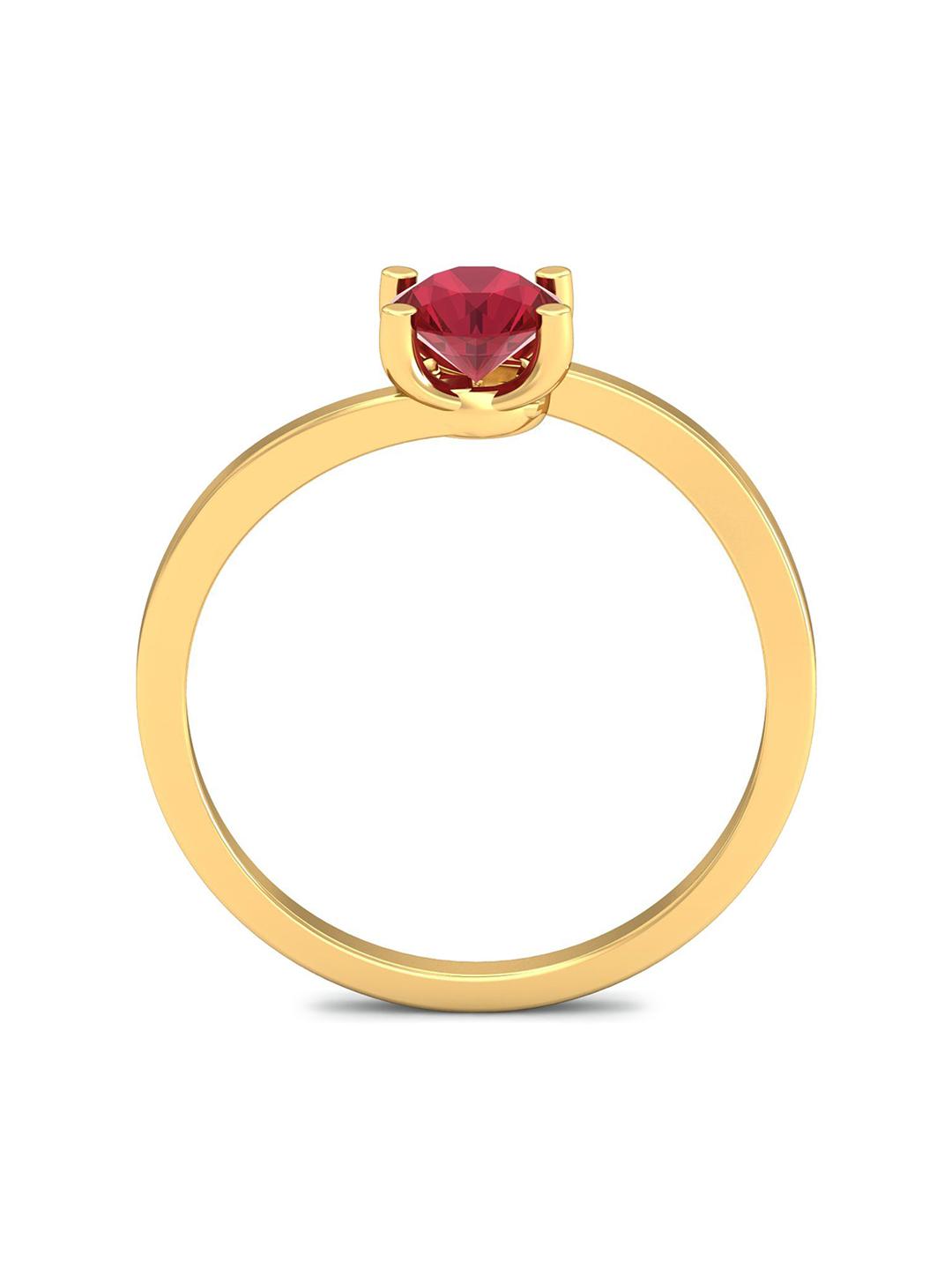 Buy KUBERBOX Seul 18KT Gold Ruby Ring 2.38gm - Ring Gold for Women 23689936 | Myntra