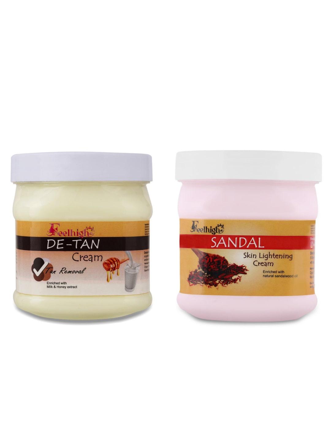 Buy FEELHIGH Set Of 2 De Tan & Sandal Skin Lightning Face Cream 500ml ...