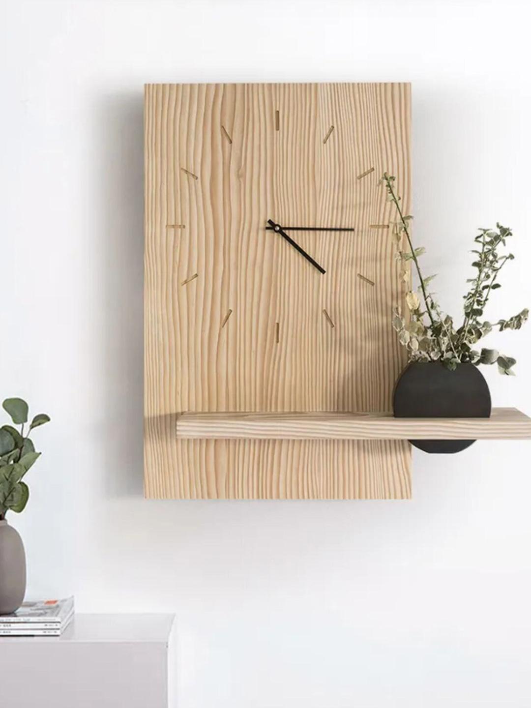 Buy The Art House Brown Square Shaped Wall Clock - Clocks for Unisex ...