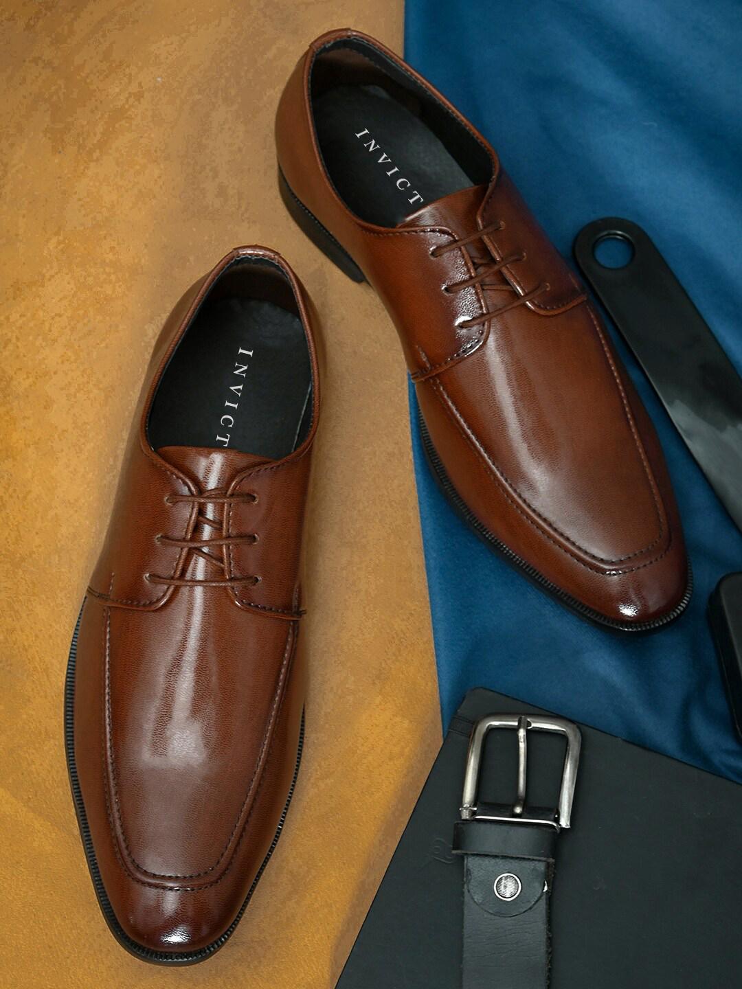 Buy INVICTUS Men Round Toe Formal Derbys - Formal Shoes for Men ...
