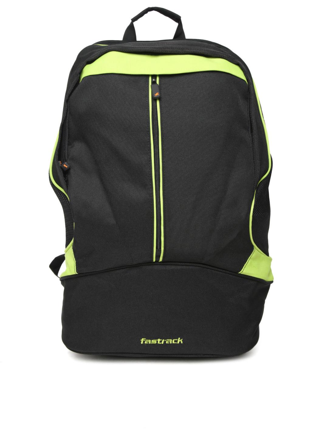 Buy Fastrack Men Black Solid Backpack - Backpacks for Men 2373465 | Myntra