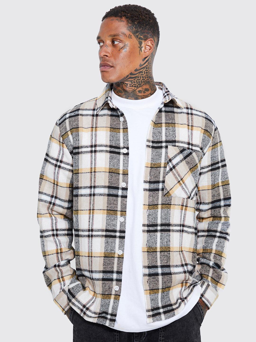 Buy BoohooMAN Flannel Checked Shacket - Shackets for Men 23753470 | Myntra