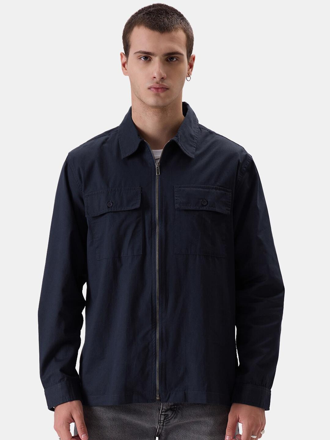 Buy The Souled Store Navy Blue Pure Cotton Denim Jacket - Jackets for ...