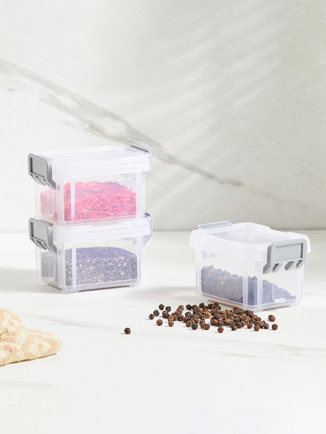 Buy Home Centre Transparent 3 Pieces Storage Box Organizers ...