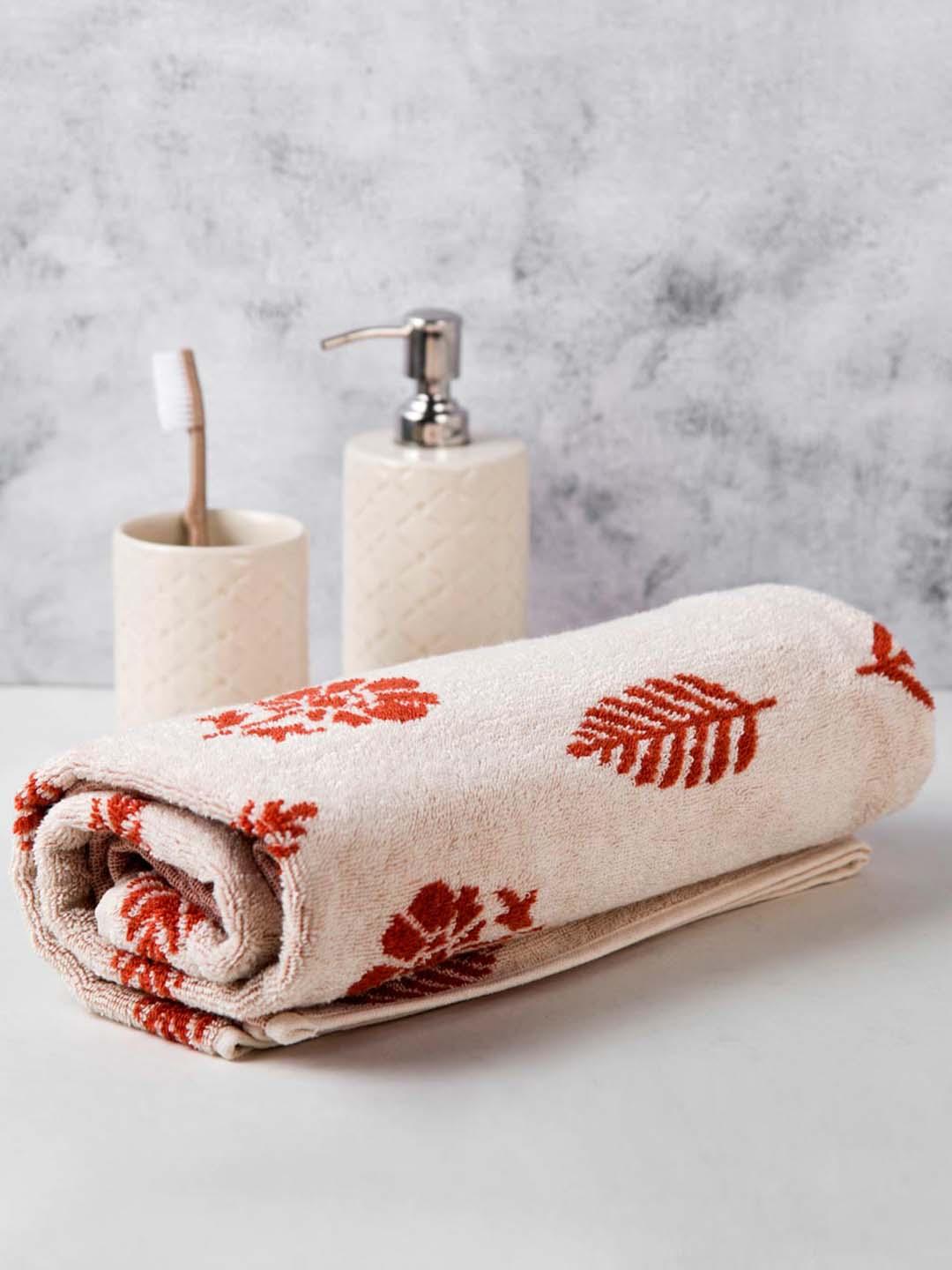 Buy Fabindia Siena Buti Cream Colored & Rust Colored Printed Cotton ...