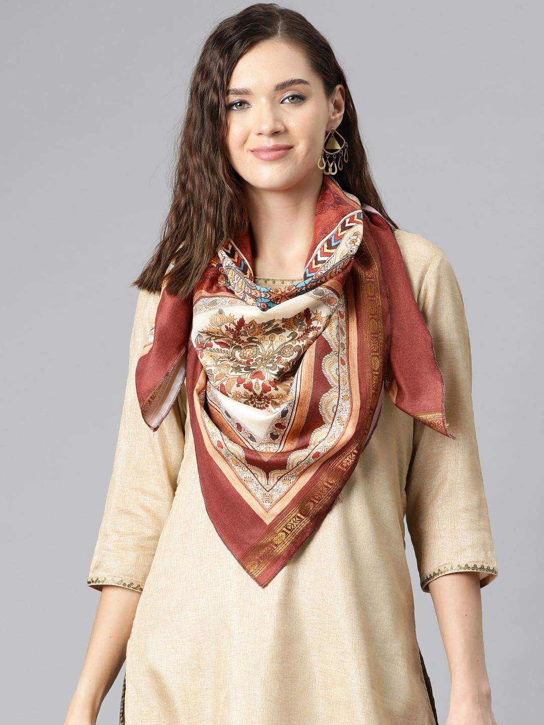 Buy Silk Land Women Printed Scarf - Scarves for Women 23871430 | Myntra