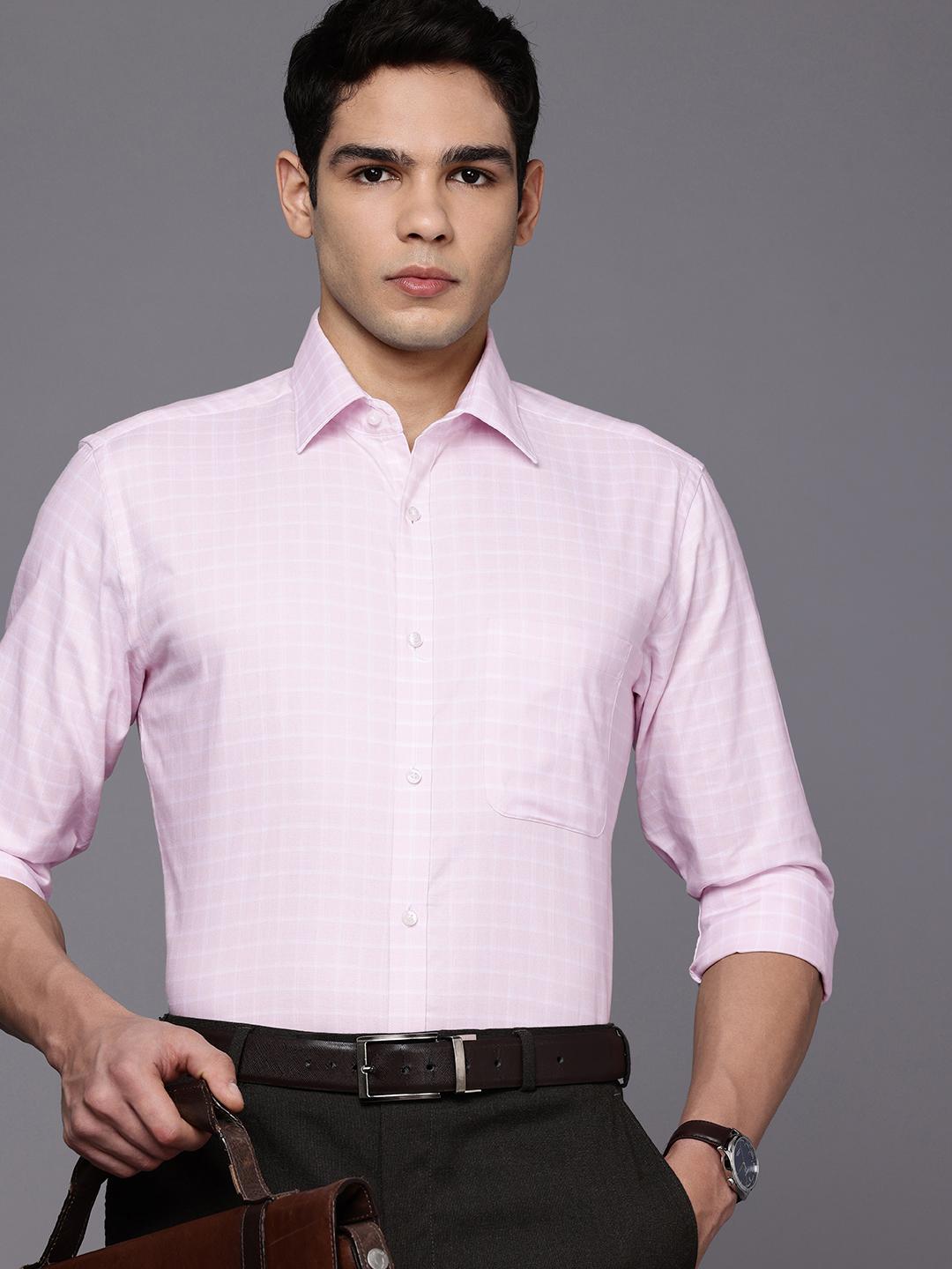 Buy Raymond Pure Cotton Slim Fit Opaque Checked Formal Shirt - Shirts ...