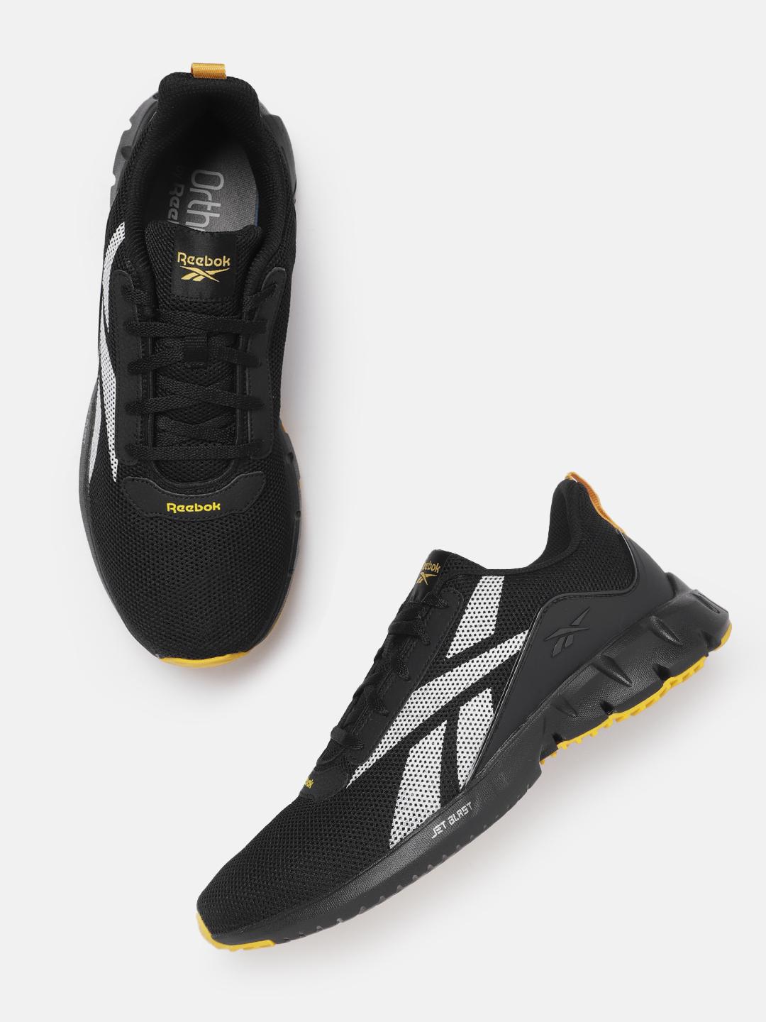Buy Reebok Men Woven Design Round Toe Hector Running Shoes With Brand ...
