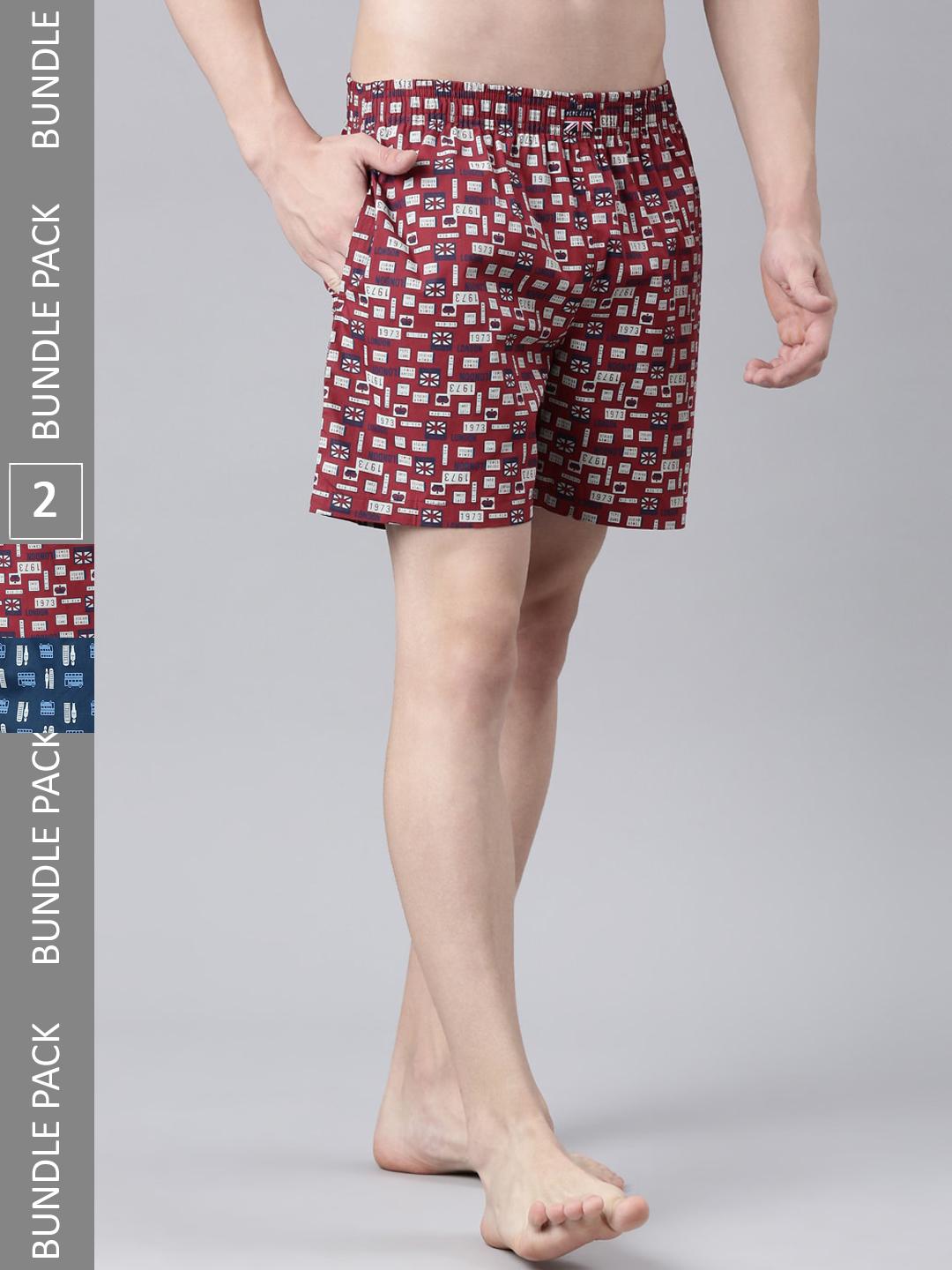 Buy Pepe Jeans Pack Of 2 Printed Durable Pure Cotton Boxers ...
