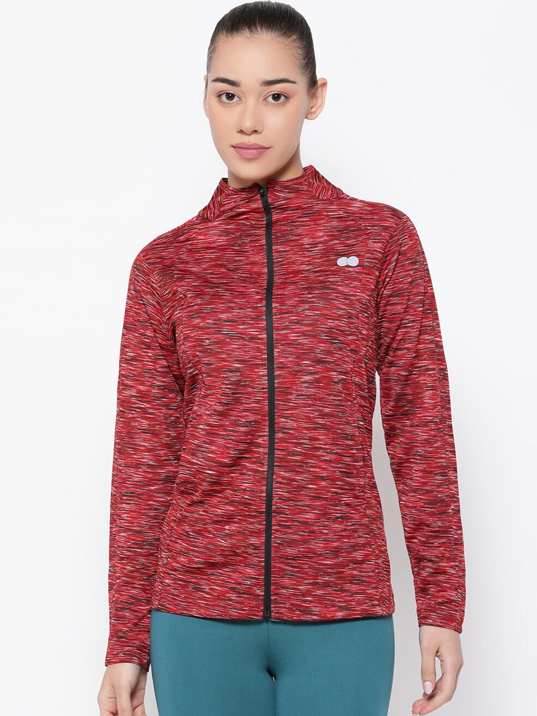 Buy Clovia Maroon Lightweight Anti Odour Longline Sporty Jacket ...