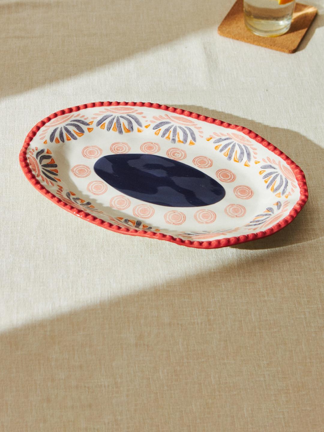 Buy Chumbak Red Pixel Phool Platter - Food Platter for Unisex 24001042 ...