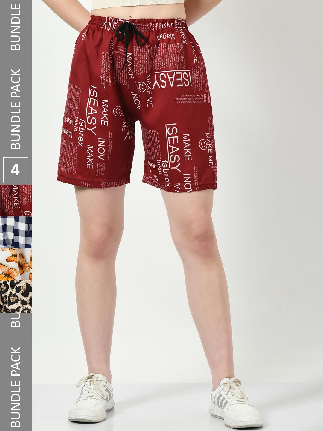 Buy BAESD Women Multicoloured Checked High Rise Technology Shorts ...