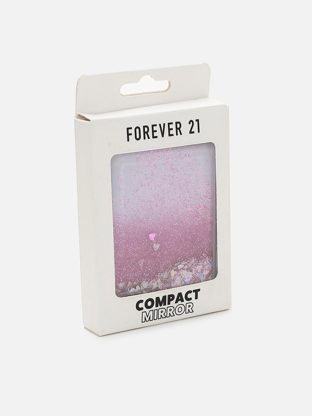 Buy FOREVER 21 Glittered Dual Compact Foldable Mirror Purple & White ...