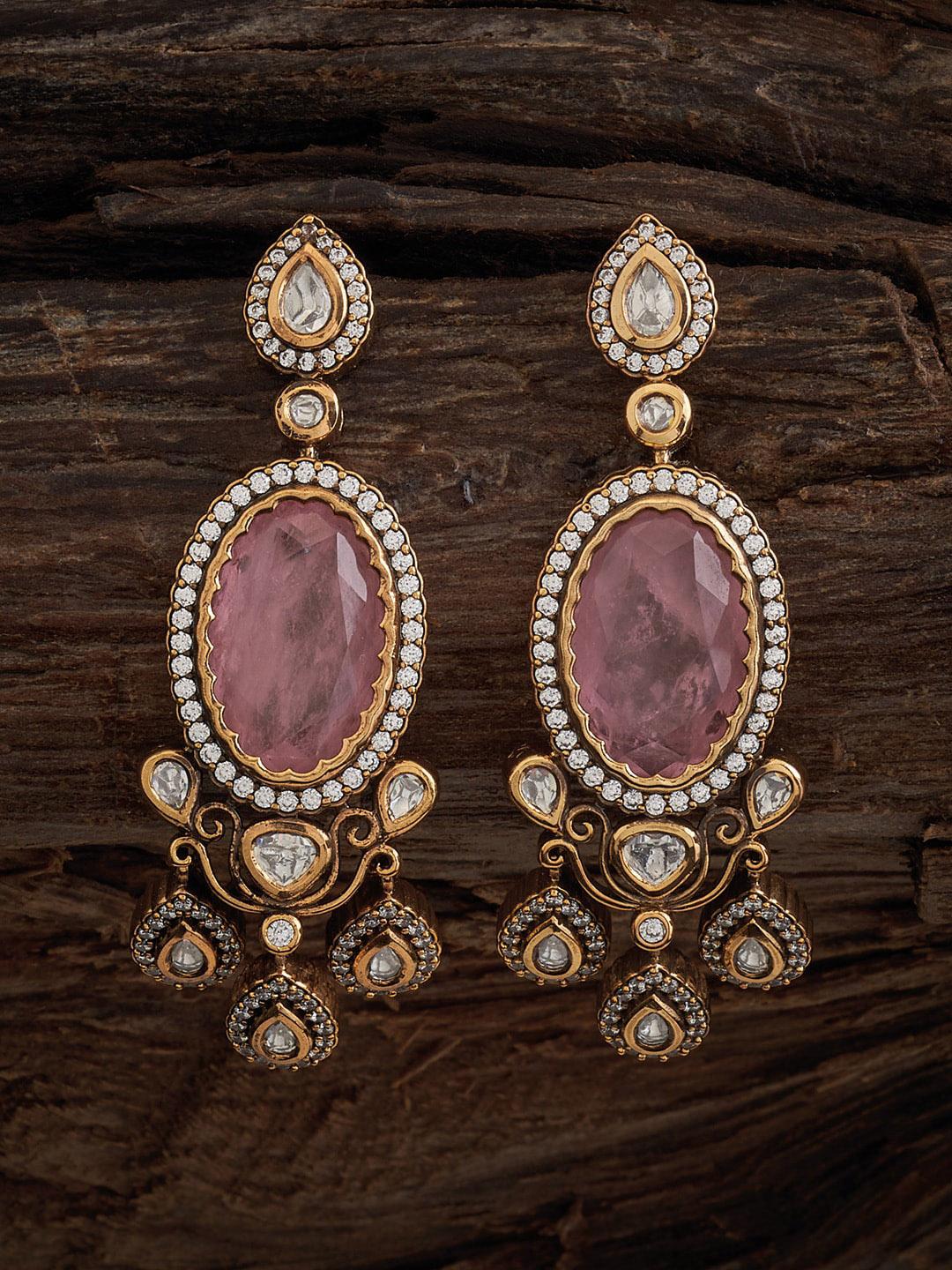 Buy Kushal's Fashion Jewellery Oval Drop Earrings - Earrings for Women ...