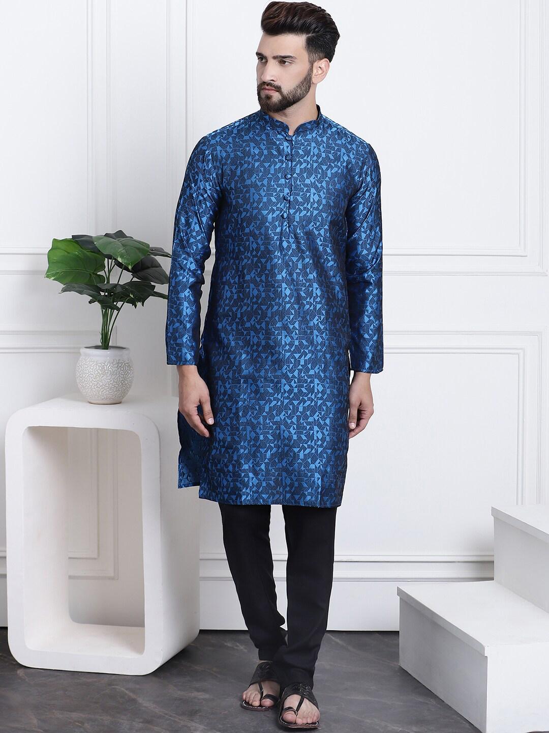 Buy SOJANYA Geometric Printed Regular Kurta With Churidar - Kurta Sets ...