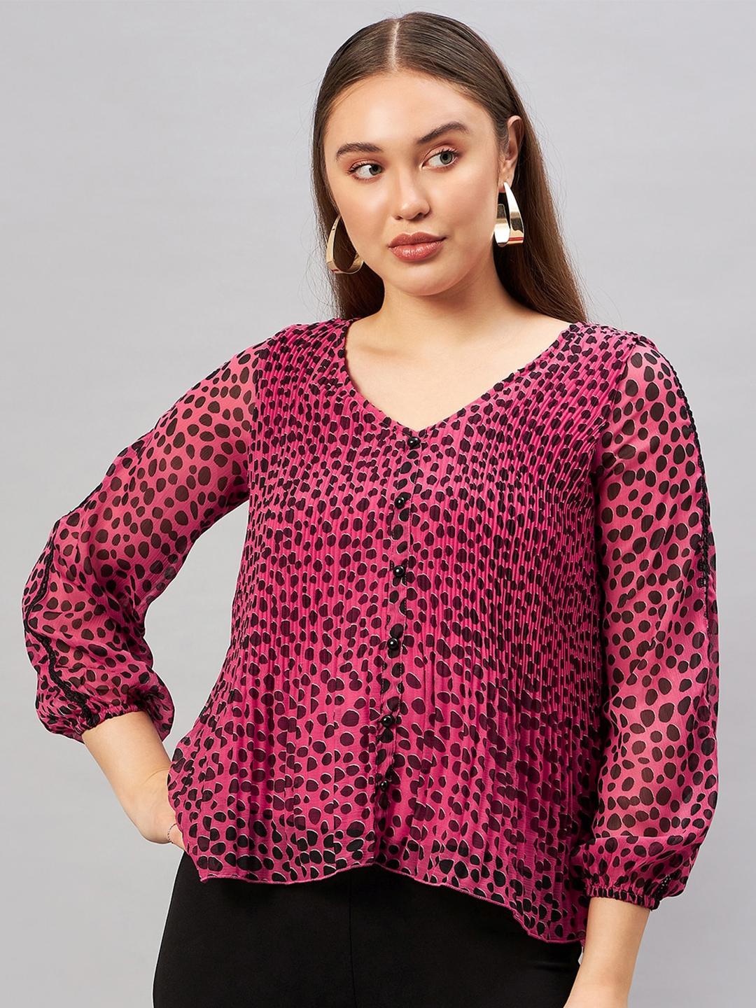 Buy Antheaan Elit Self Design Gathered Peplum Top - Tops for Women ...