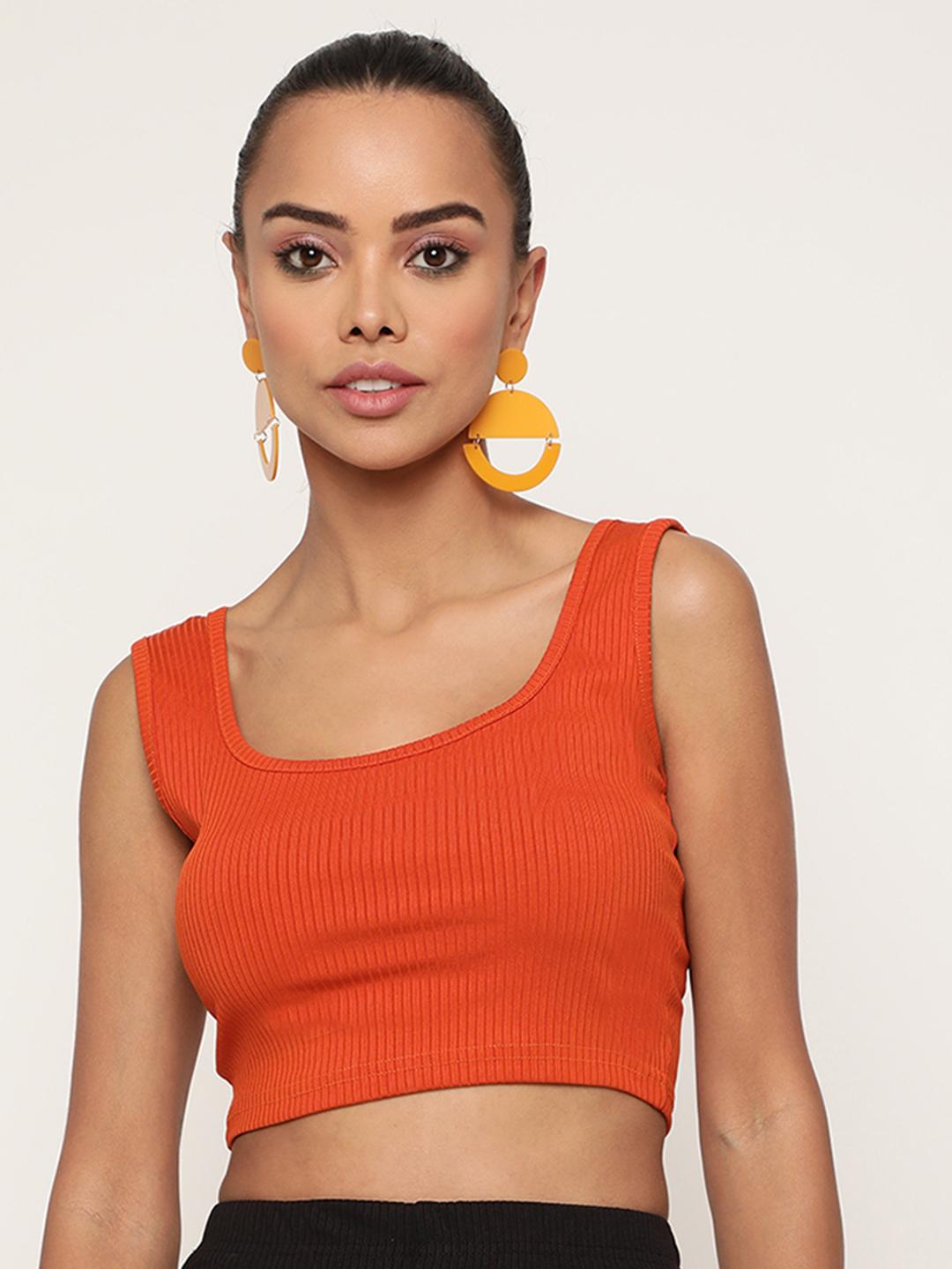 Buy BAESD Square Neck Ribbed Fitted Crop Top - Tops for Women 24115418 ...