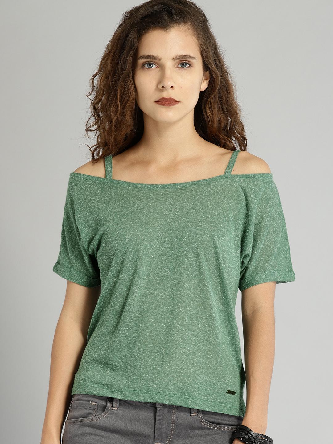 Buy Roadster Women Green Solid Top - Tops for Women 2412003 | Myntra