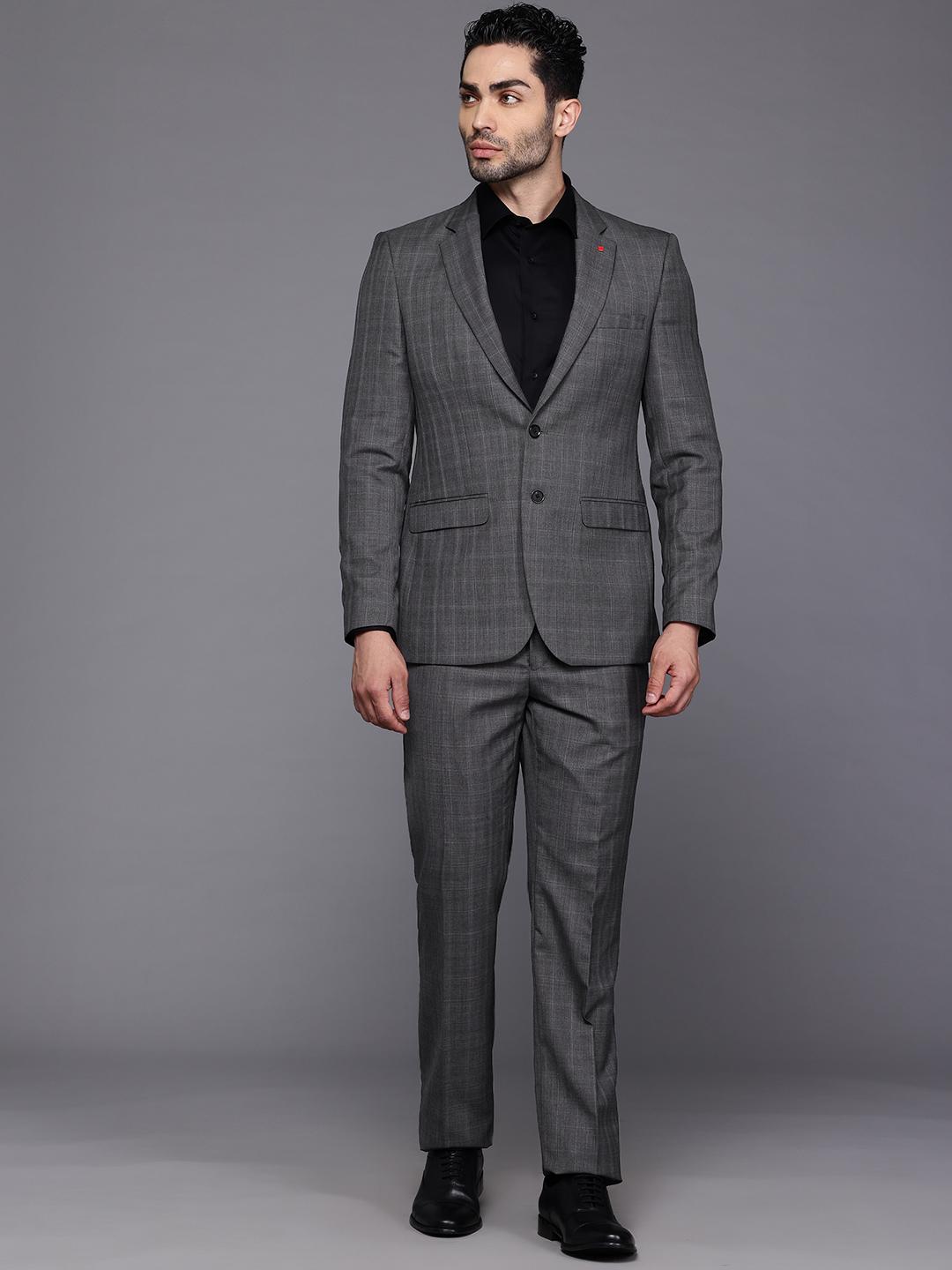 Buy Raymond Luxurious Essentials Checked Contemporary Fit 2 Piece ...