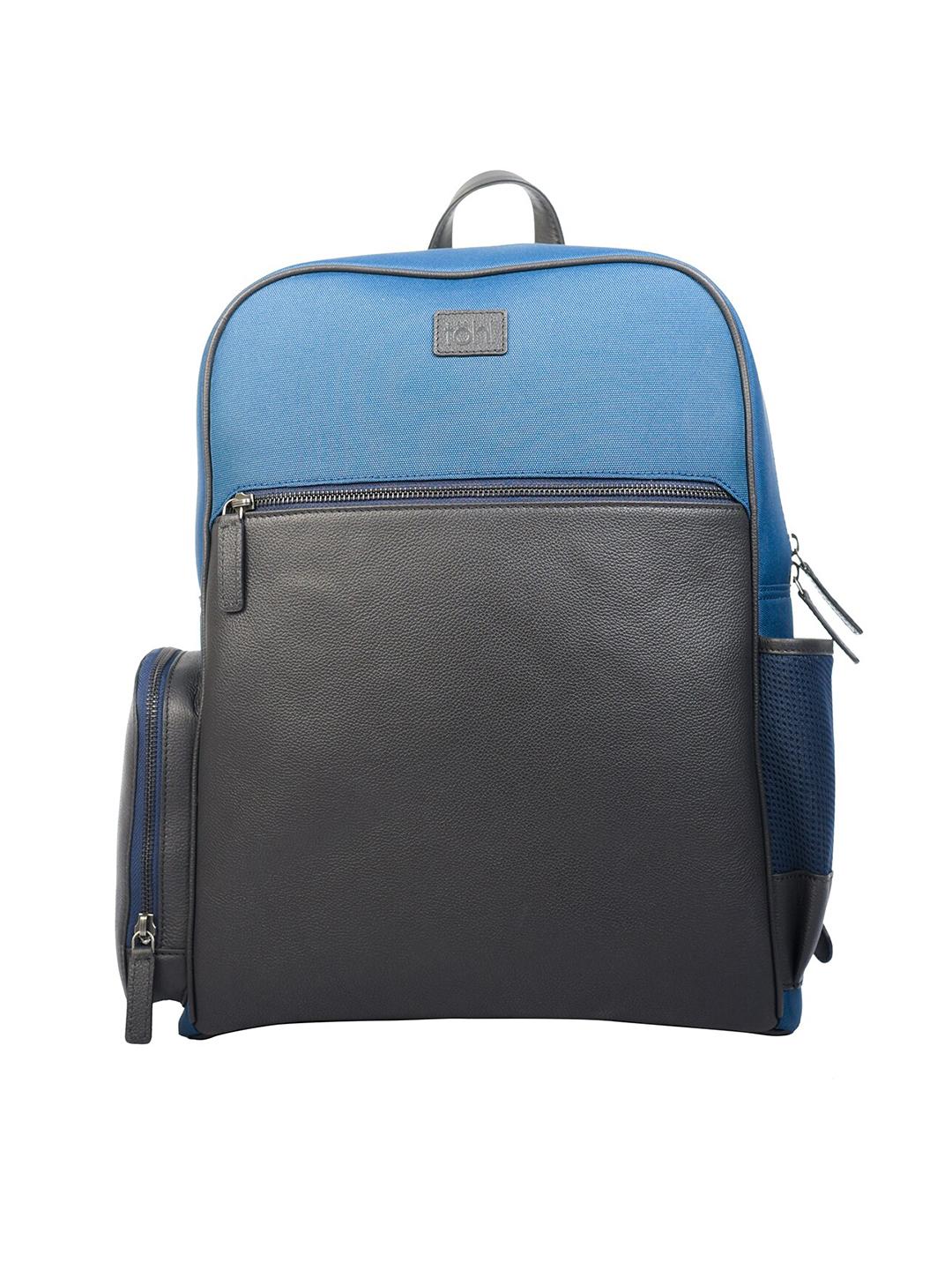 Buy Tohl Men Colourblocked Formal Leather Backpack - Backpacks for Men ...