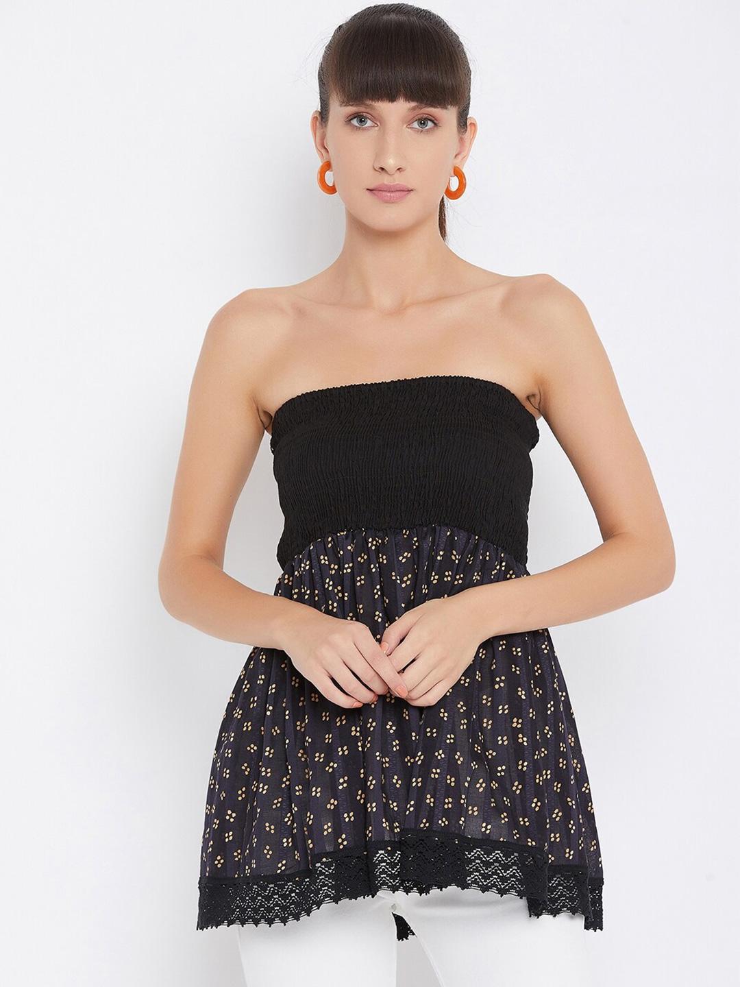 Buy BAESD Geometric Printed Strapless Empire Style Tube Top - Tops for ...