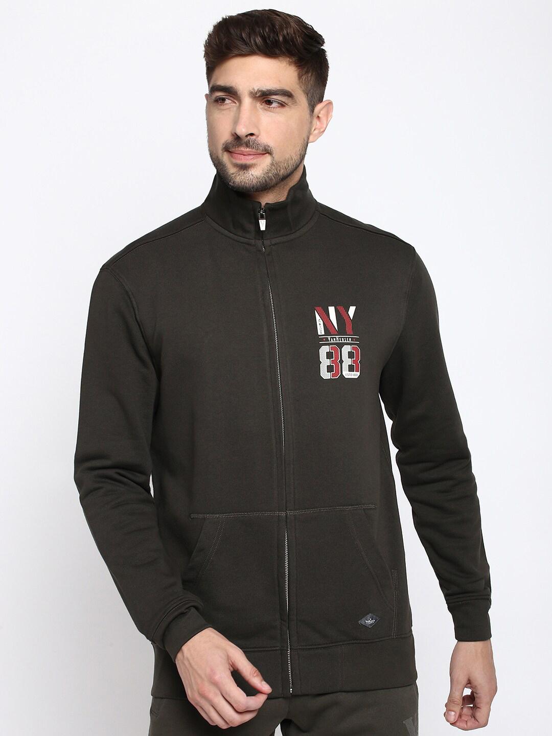 Buy Van Heusen Innerwear High Neck Cotton Front Open Sweatshirt ...
