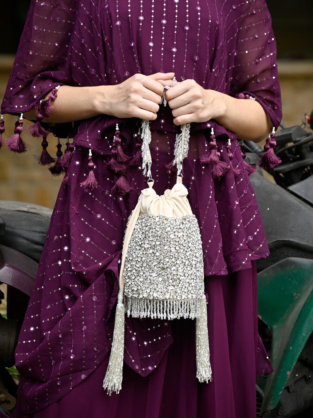 Buy ODETTE Embellished Potli Clutch - Clutches for Women 24229240 | Myntra