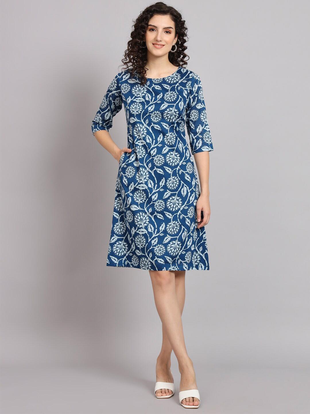 Buy PowerSutra Floral Printed A Line Dress - Dresses for Women 24250248 ...