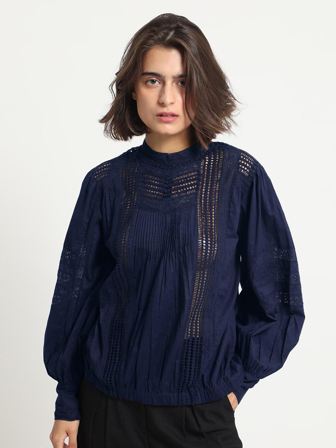 Buy RAREISM Self Design Cotton Top - Tops for Women 24262114 | Myntra
