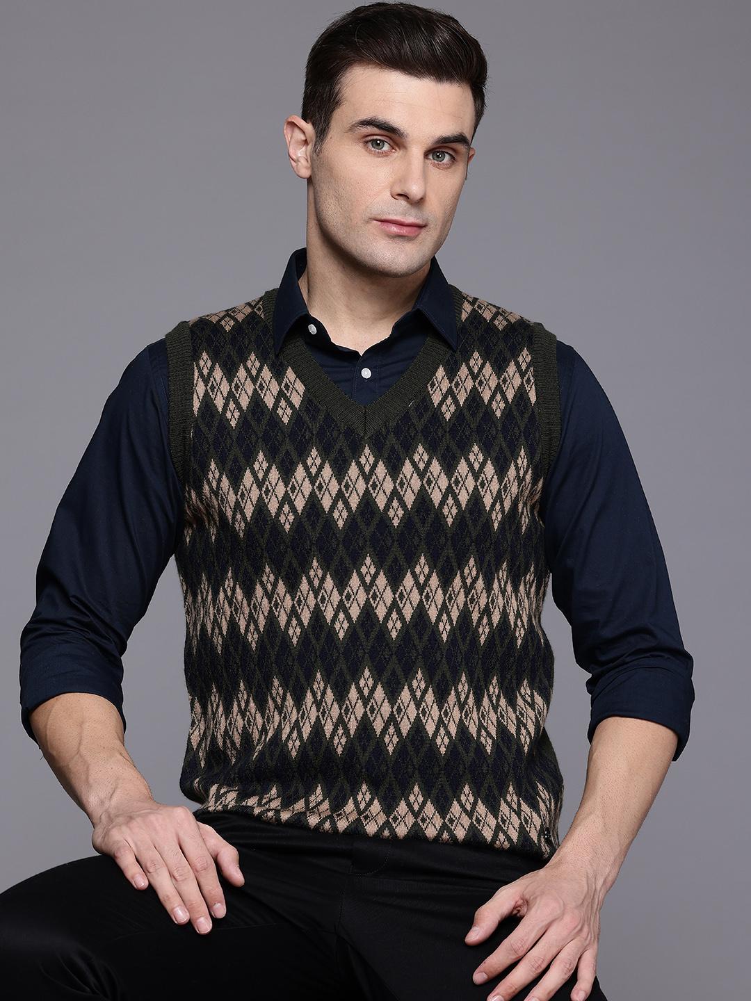 Buy Raymond Printed Sweater Vest - Sweaters for Men 24309268 | Myntra