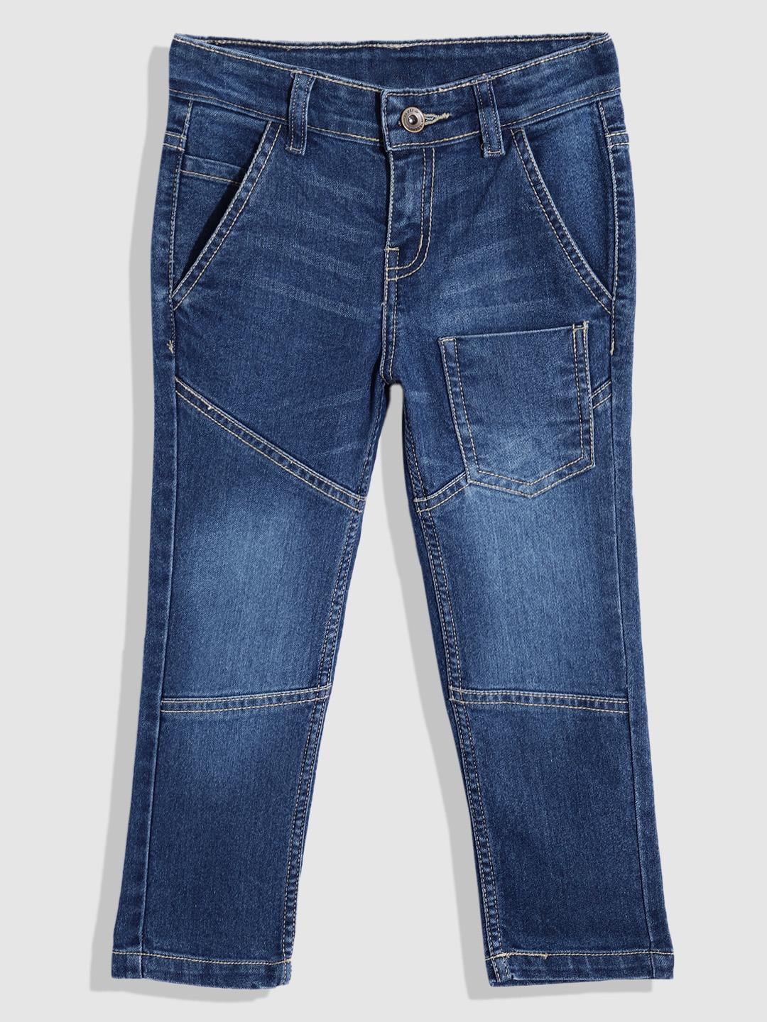 Buy YK Boys Slim Fit Light Fade Stretchable Jeans - Jeans for Boys ...