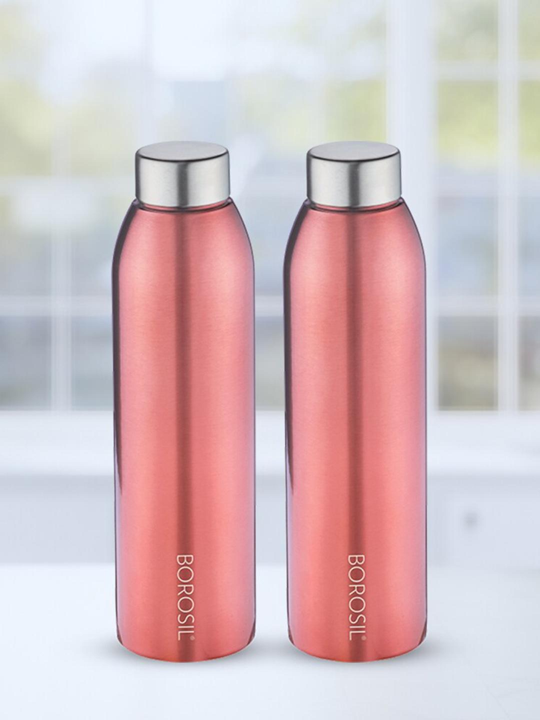 Buy BOROSIL Easysip Pink Solid Stainless Steel Single Wall Vacuum 2 ...