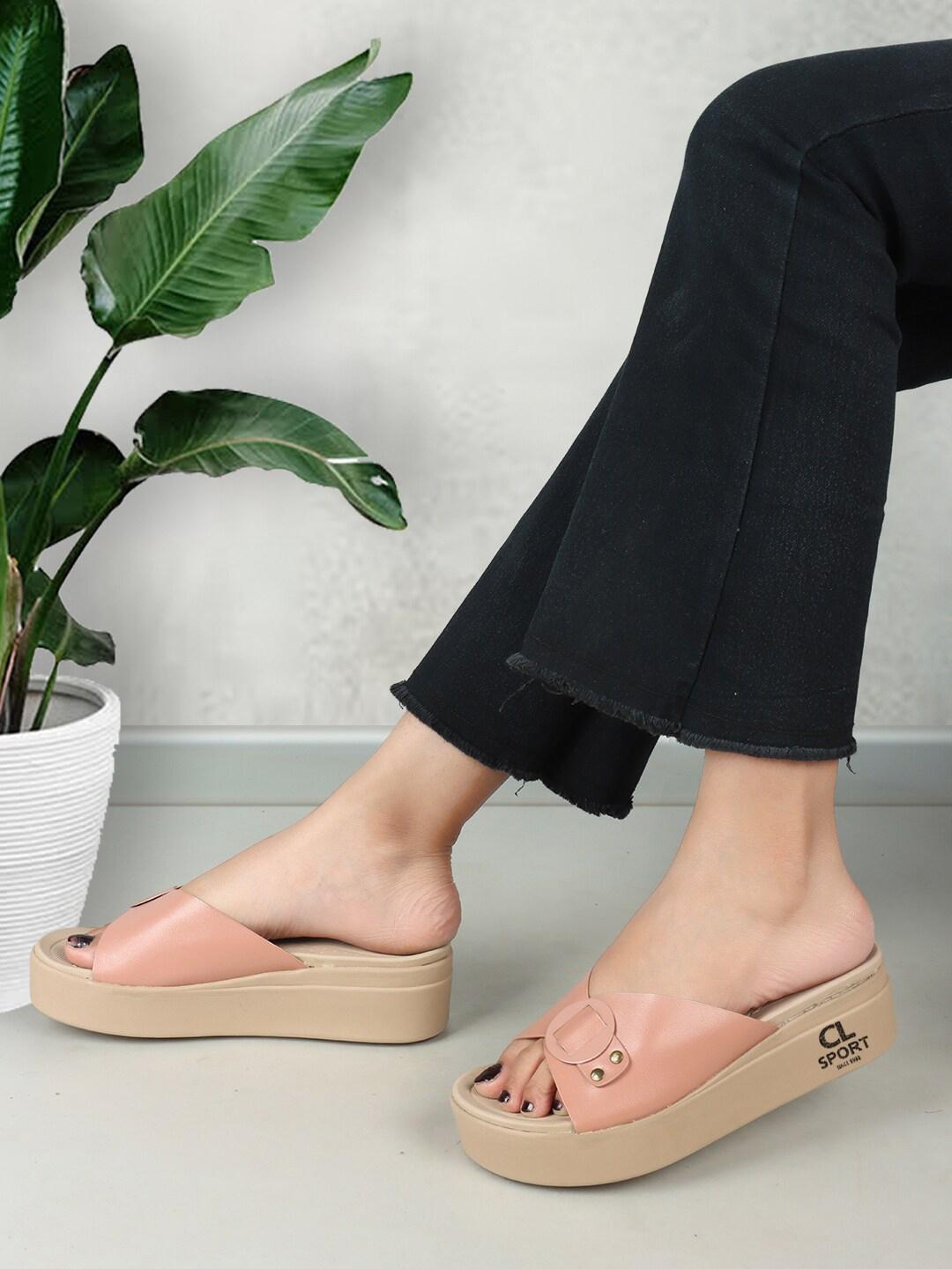 Buy Carlton London Sports Buckled Open Toe Flatform Heels - Heels for ...