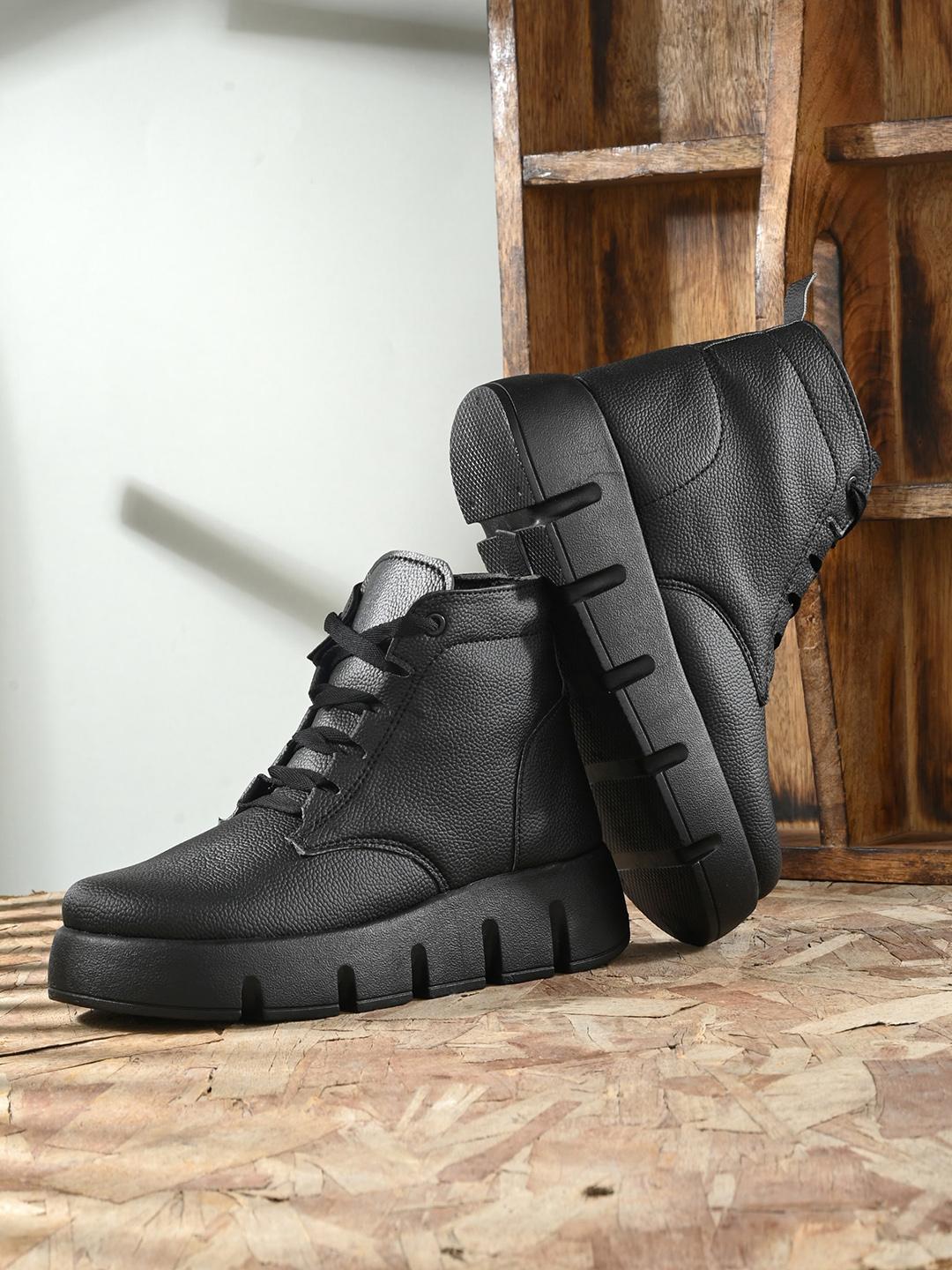 Buy AfroJack Women Textured Mid Top Regular Boots - Boots for Women ...