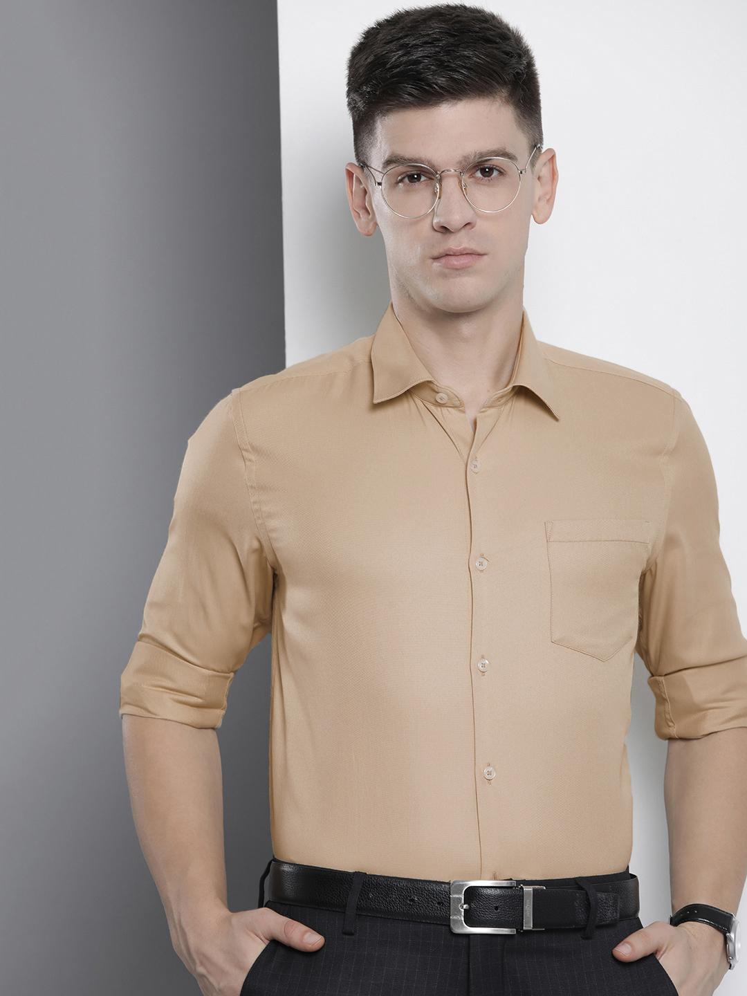 Buy The Indian Garage Co. X Luxe Men Slim Fit Opaque Formal Shirt ...