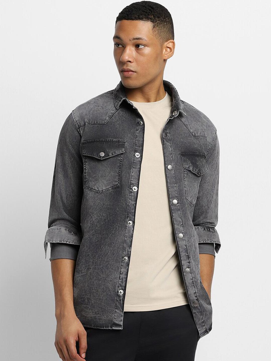 Buy FOREVER 21 Spread Collar Faded Shirt - Shirts for Men 24369468 | Myntra