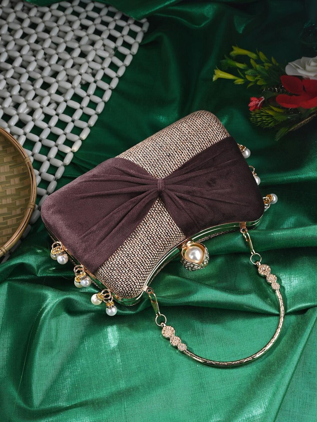 Buy Toobacraft Textured Embellished Box Clutch - Clutches for Women ...