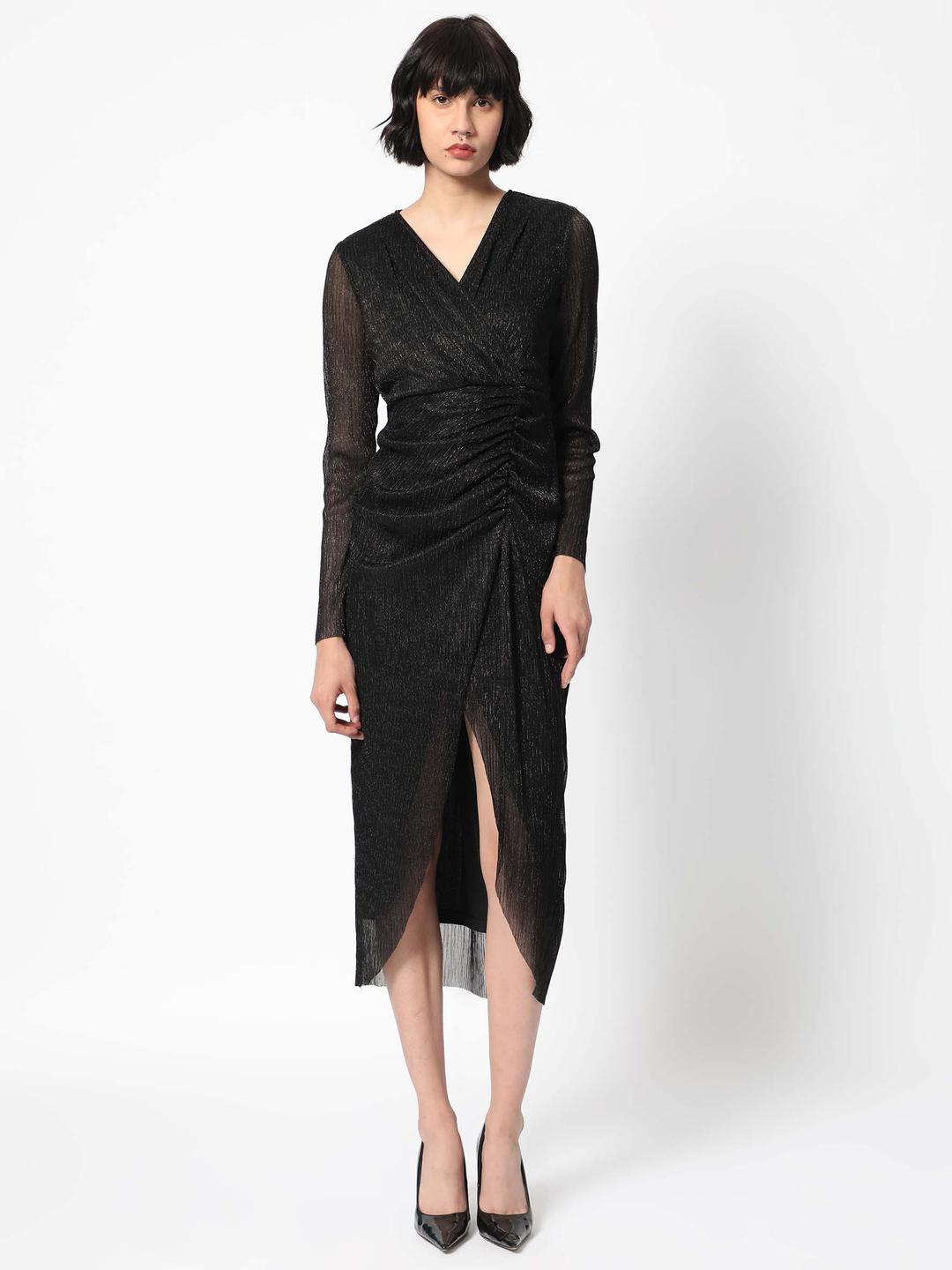 Buy RAREISM Self Design Wrap Midi Dress - Dresses for Women 24386670 ...