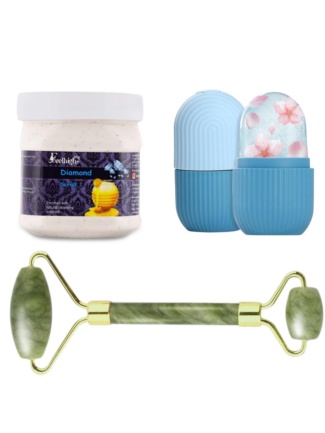 Buy FEELHIGH Diamond Scrub With Facial Ice Roller & Facial Massager ...