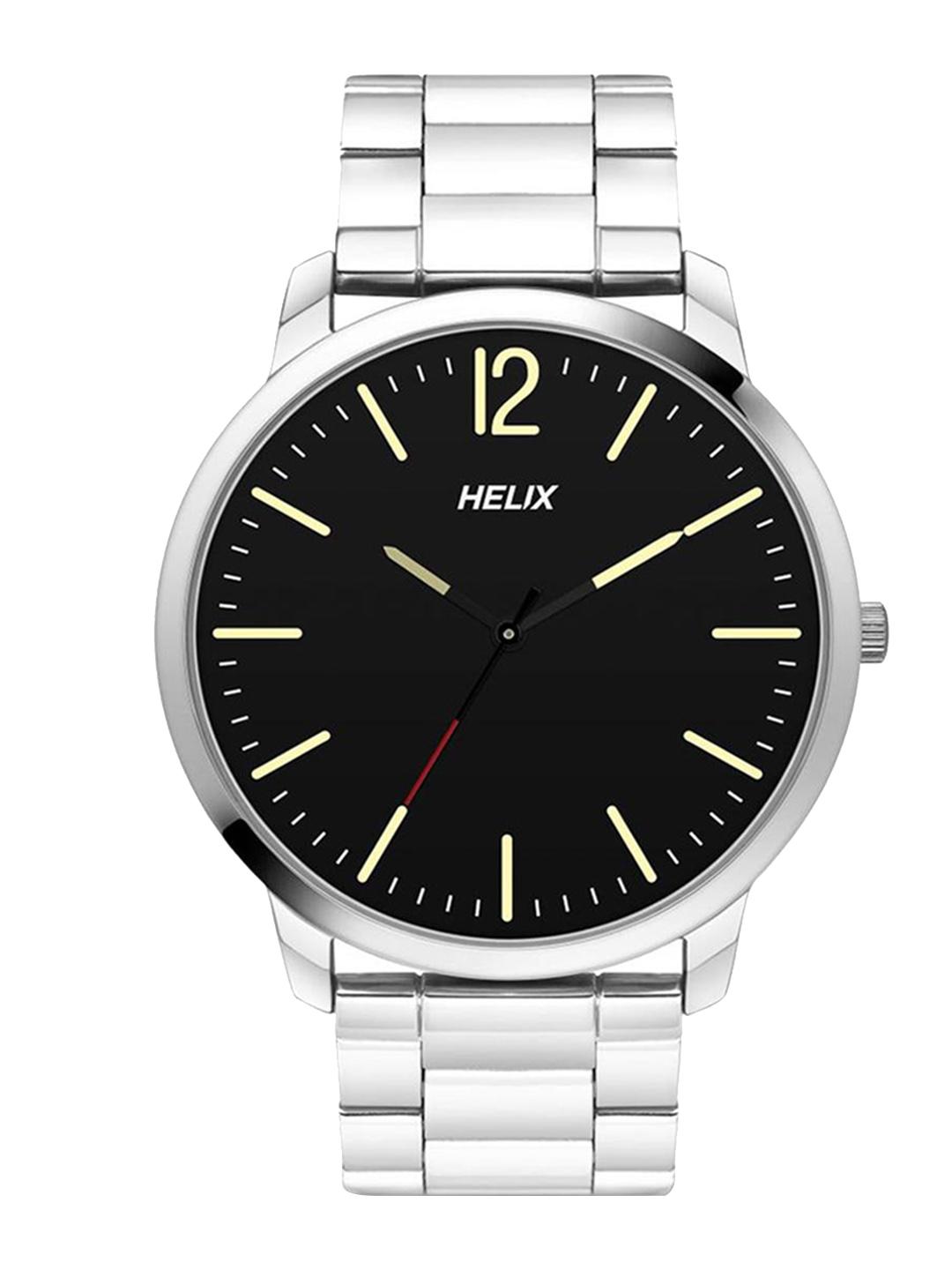 Buy Helix Men Stainless Steel Bracelet Style Straps Analogue Watch ...