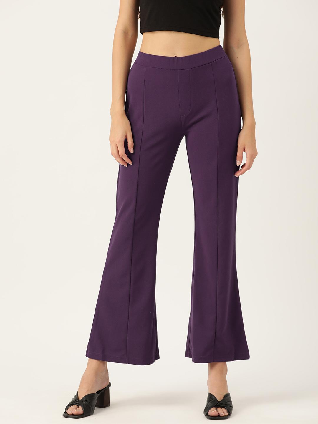 Buy DressBerry Flared Trousers - Trousers for Women 24438426 | Myntra