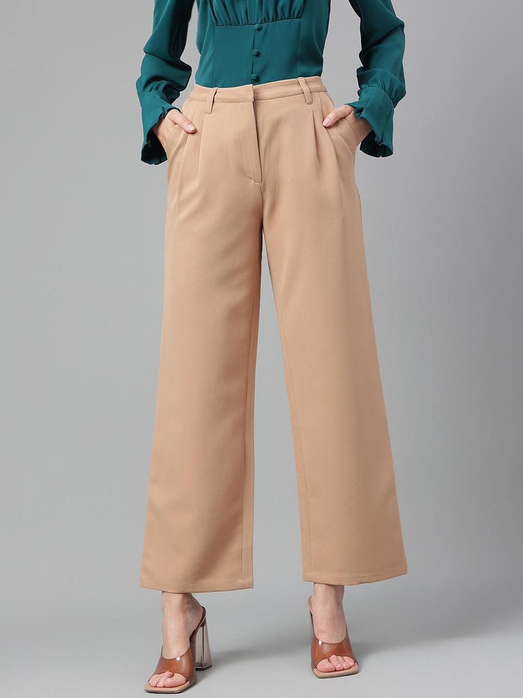 Buy Latin Quarters Women High Rise Parallel Trouser - Trousers for ...