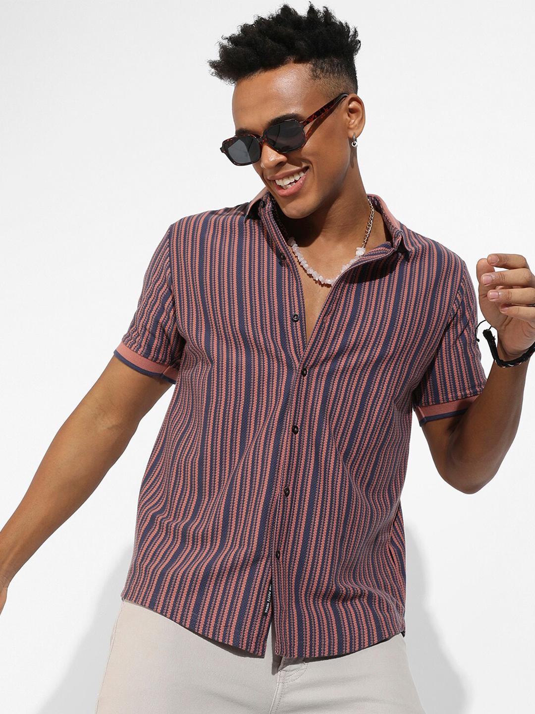 Buy Campus Sutra Striped Classic Cotton Casual Shirt - Shirts for Men ...