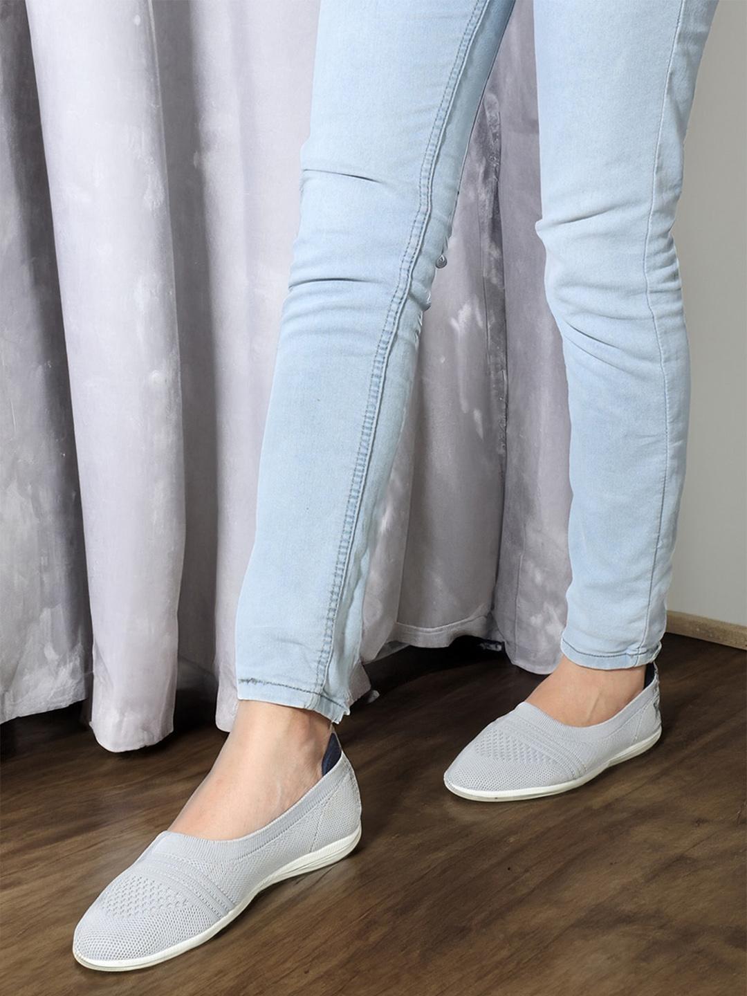 Buy Carlton London Sports Women Self Design Ballerinas Flats ...