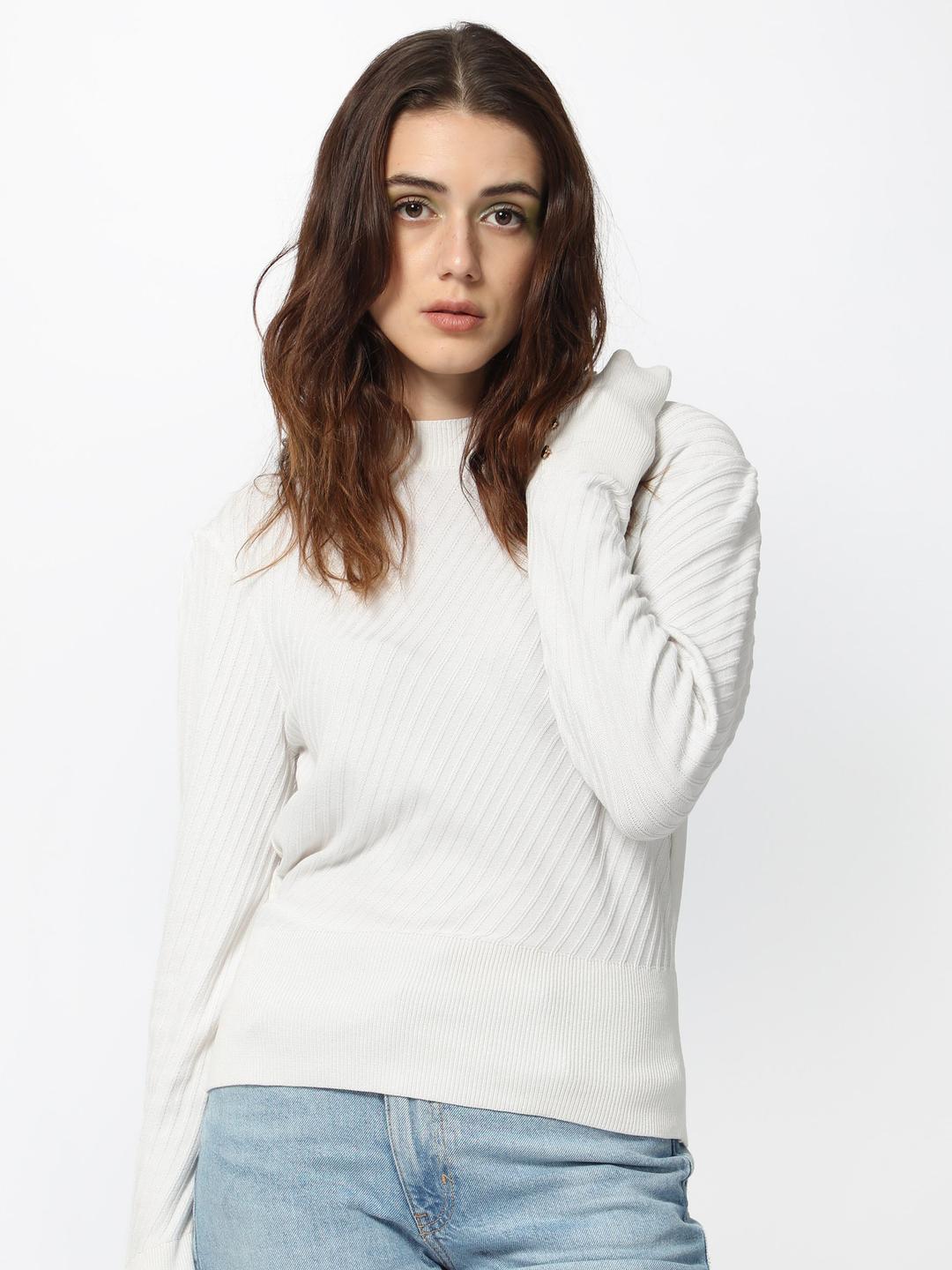 Buy RAREISM Basic Sweater With Cuff Detail - Sweaters for Women ...