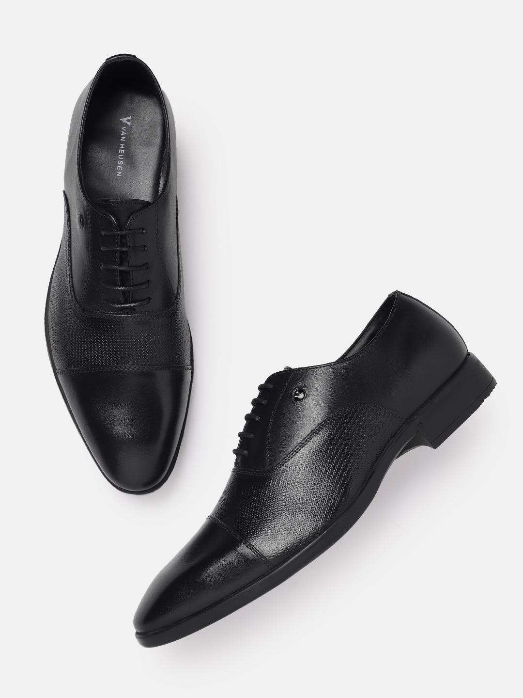 Buy Van Heusen Men Leather Oxford Round Toe Formal Shoes - Formal Shoes ...