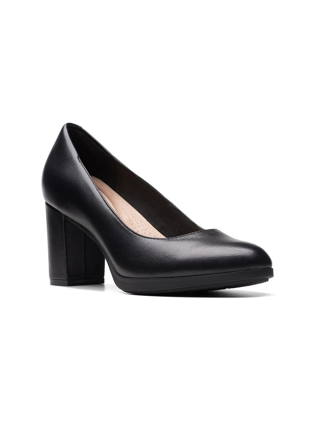 Buy Clarks Leather Work Block Pumps - Heels for Women 24482894 | Myntra